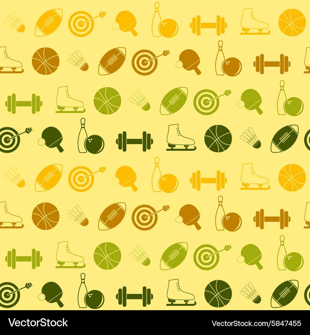 Seamless background with sport icons Royalty Free Vector