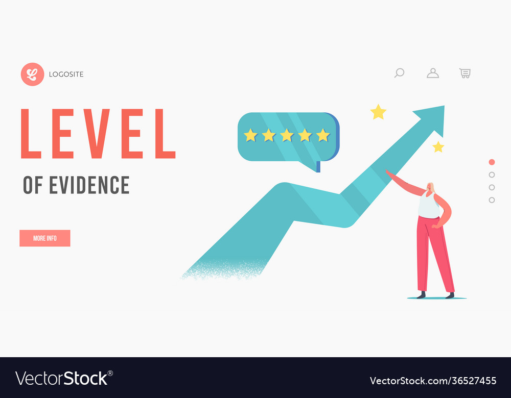 Service quality growth and improvement landing Vector Image Service quality growth and improvement landing Vector Image