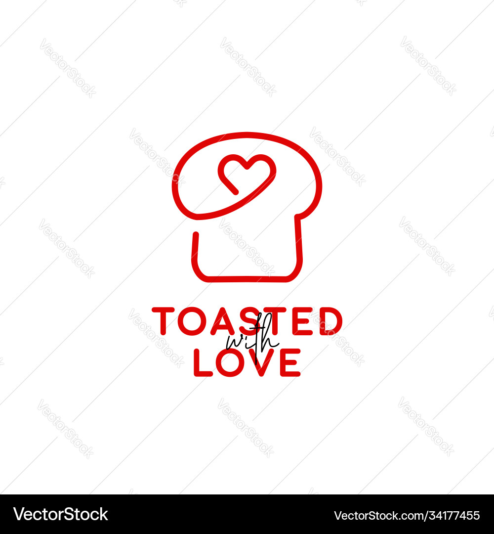 Toasted toast loaf bread bakery logo icon Vector Image