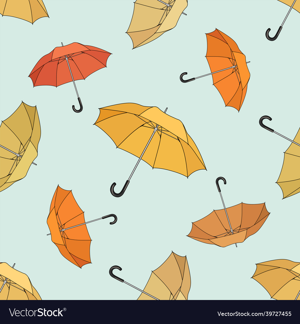 Umbrella seamless pattern Royalty Free Vector Image