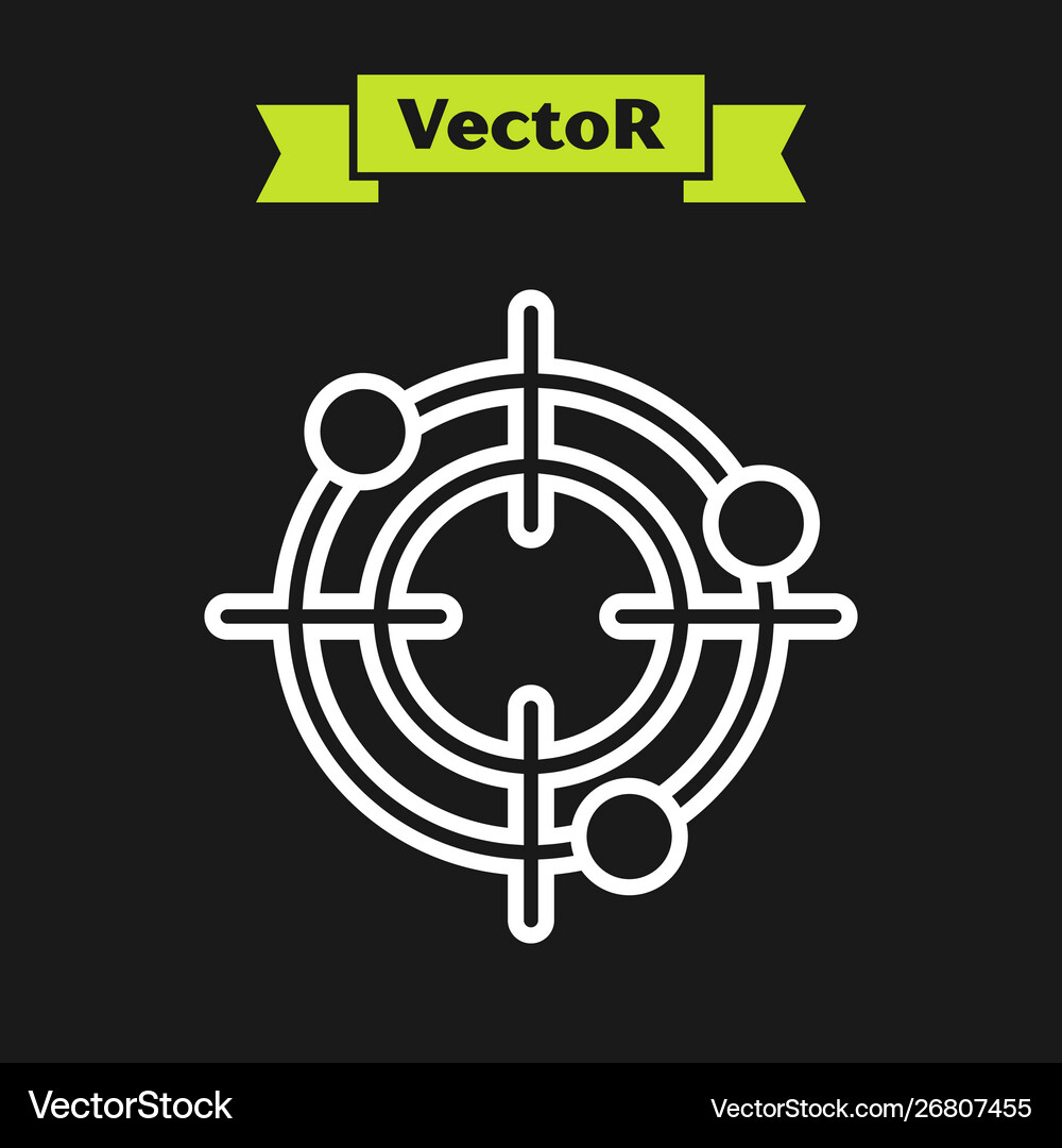 White line target sport for shooting competition Vector Image