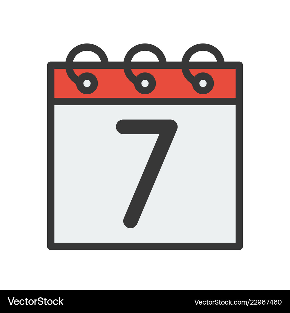 Calendar icon flat with outline design pixel Vector Image