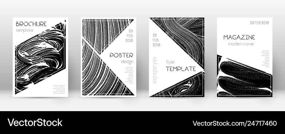 Cover page design template triangle brochure layo Vector Image