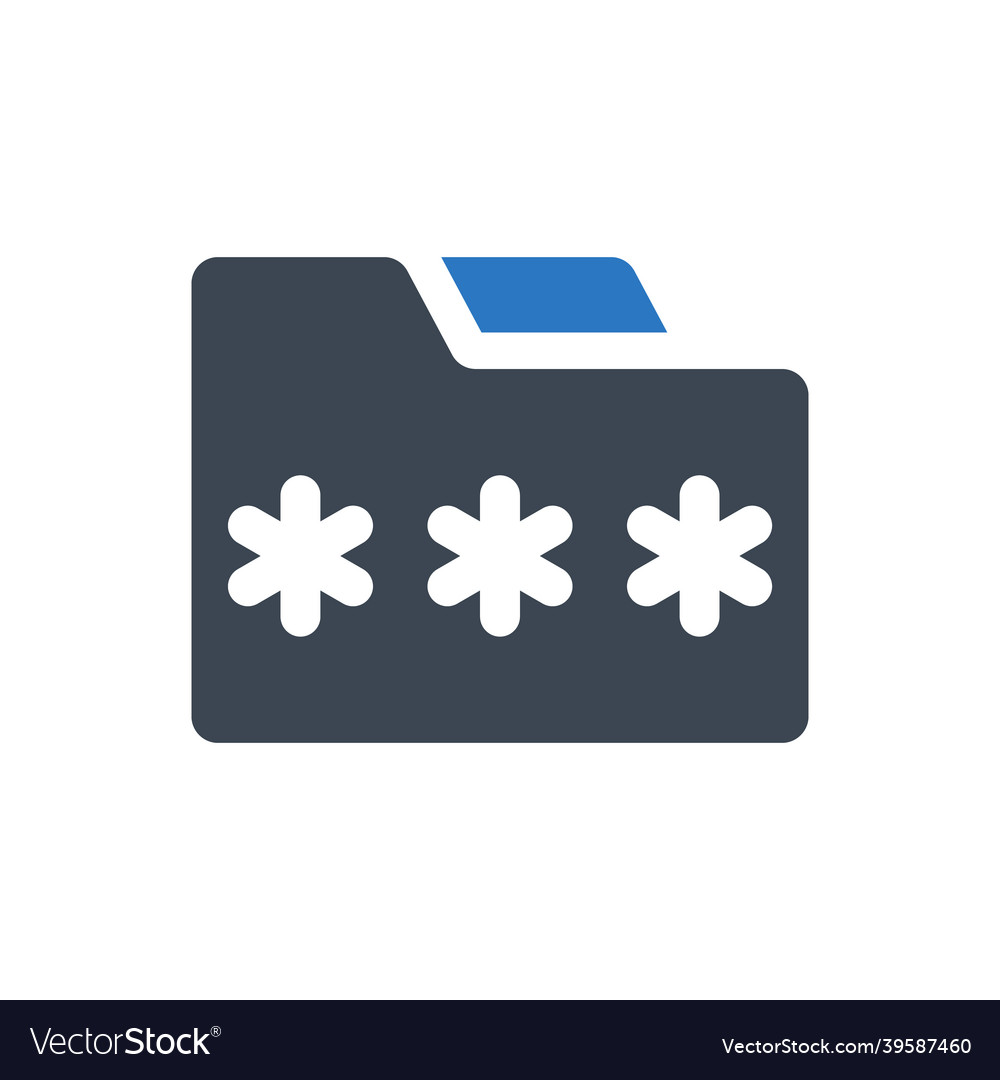 Folder lock icon Royalty Free Vector Image - VectorStock