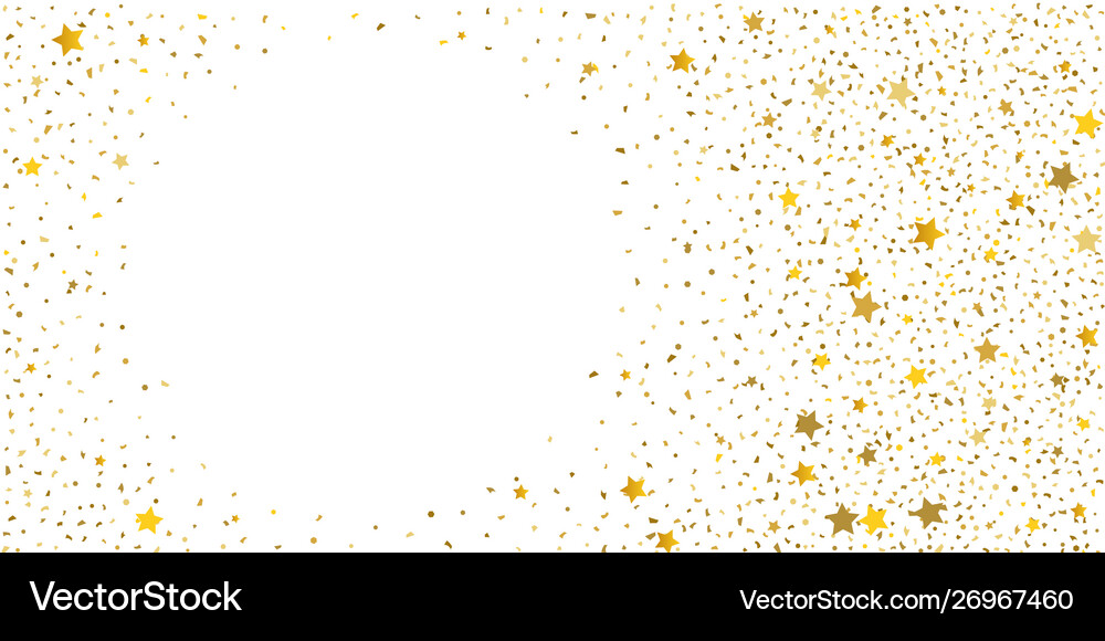 Gold glitter star Royalty Free Vector Image - VectorStock