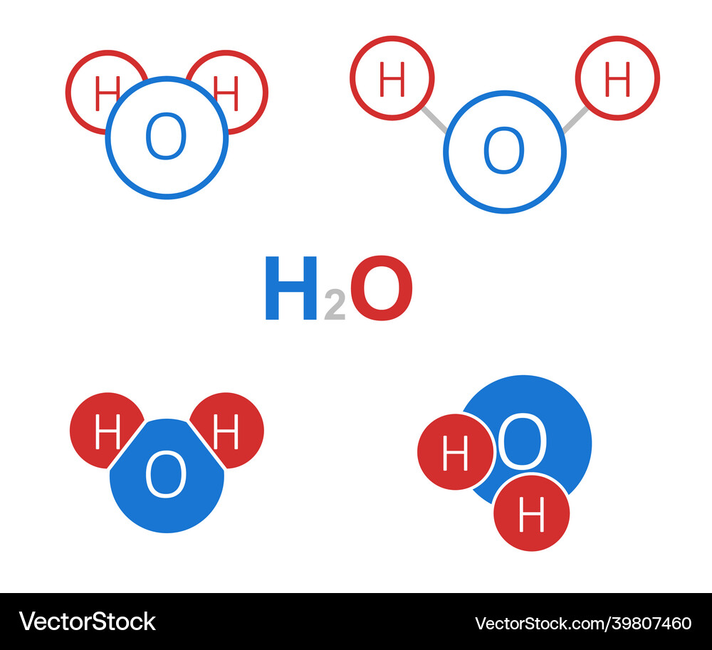 Graphic h2o water icon logo Royalty Free Vector Image