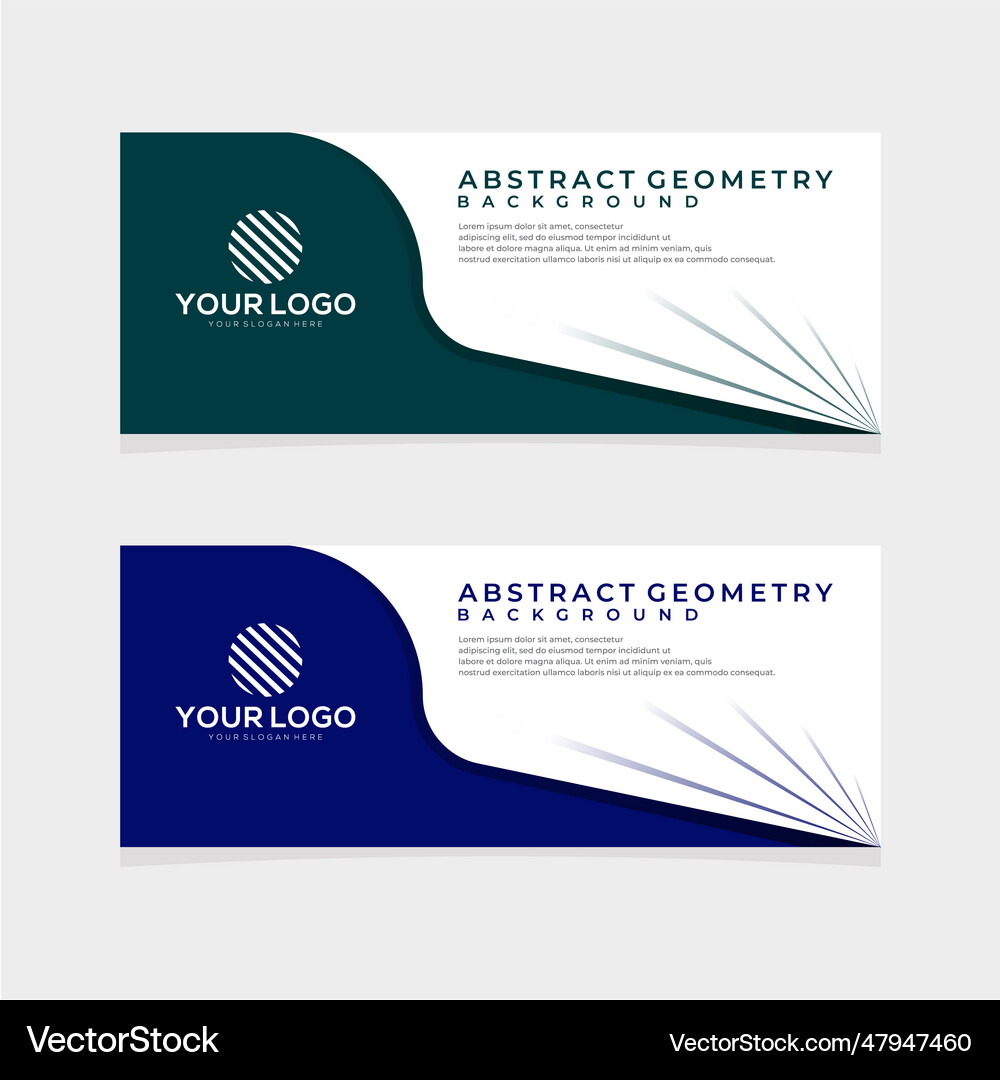 Modern business banner abstract geometry Vector Image