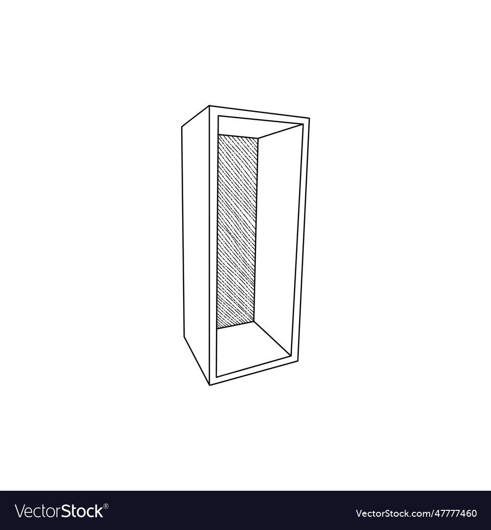 Rectangular box line icon design minimalist logo Vector Image