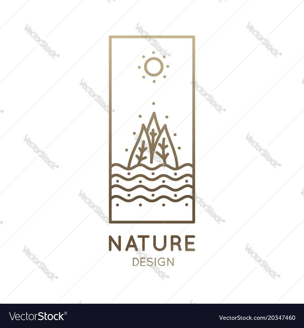 Rectangular nature Royalty Free Vector Image - VectorStock