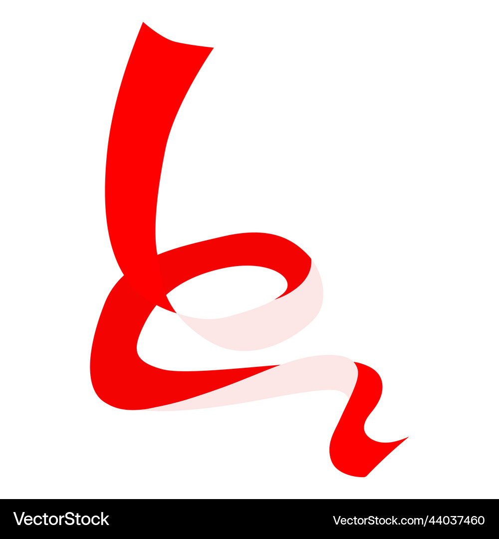 Red ribbon papyrus ribbon Royalty Free Vector Image