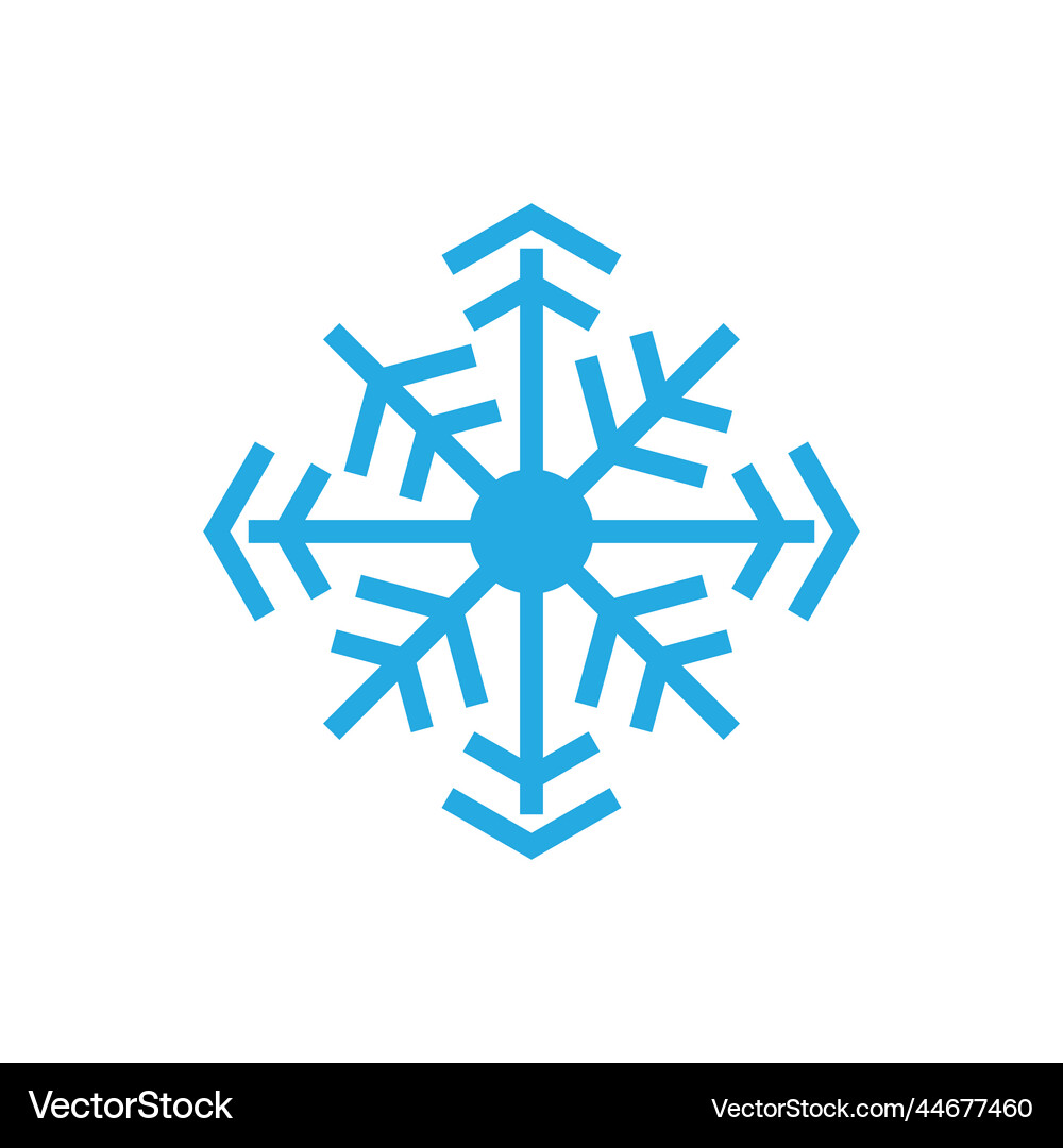 Snowflakes icon and symbol Royalty Free Vector Image