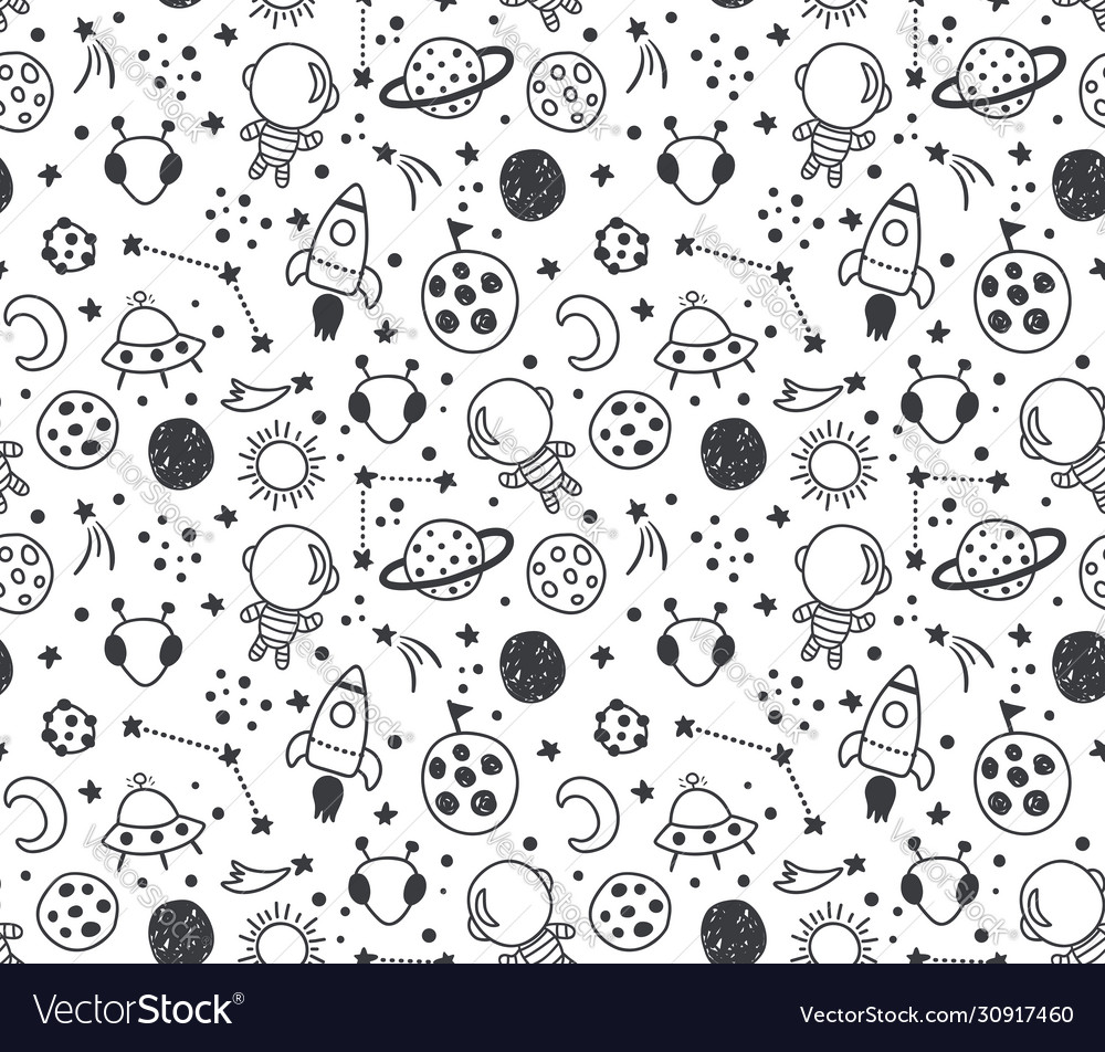 Space pattern Royalty Free Vector Image - VectorStock