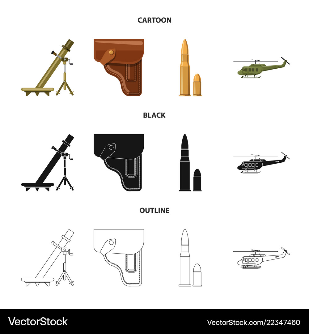 Weapon and gun symbol set Royalty Free Vector Image