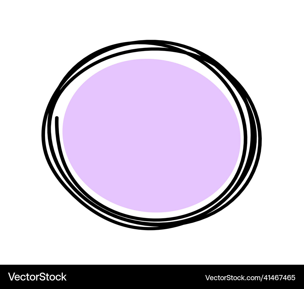 Abstract color oval as line drawing on white Vector Image