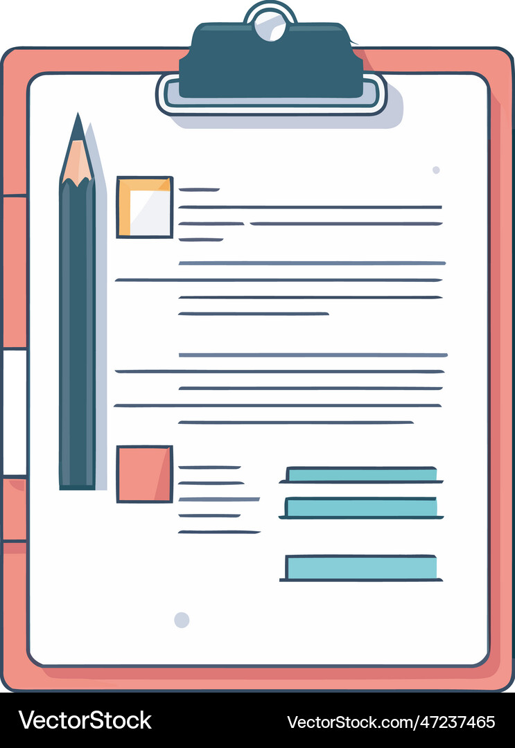 Business success checklist on clipboard Royalty Free Vector