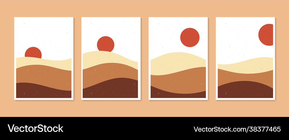 Collection modern minimalist art print abstract Vector Image