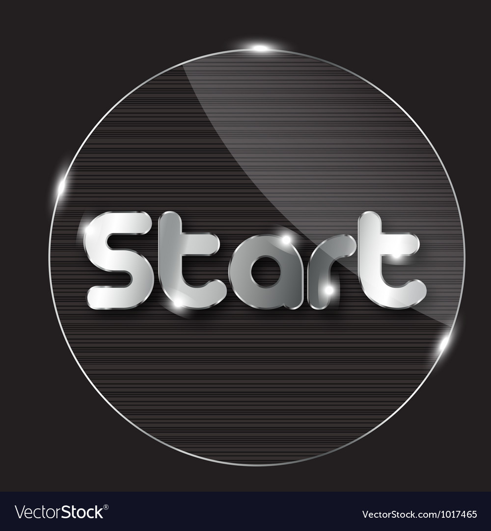 Glass button Royalty Free Vector Image - VectorStock