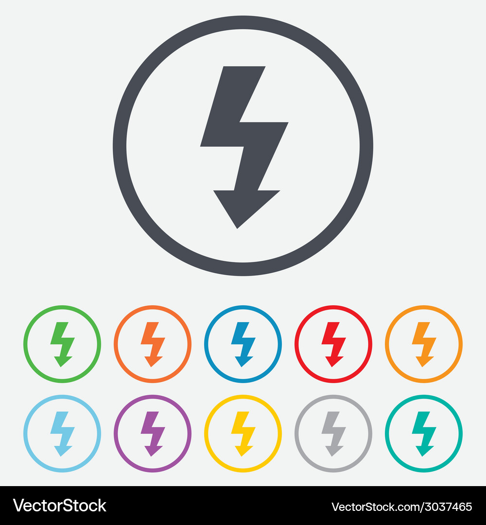 Photo flash sign icon lightning symbol Royalty Free Vector