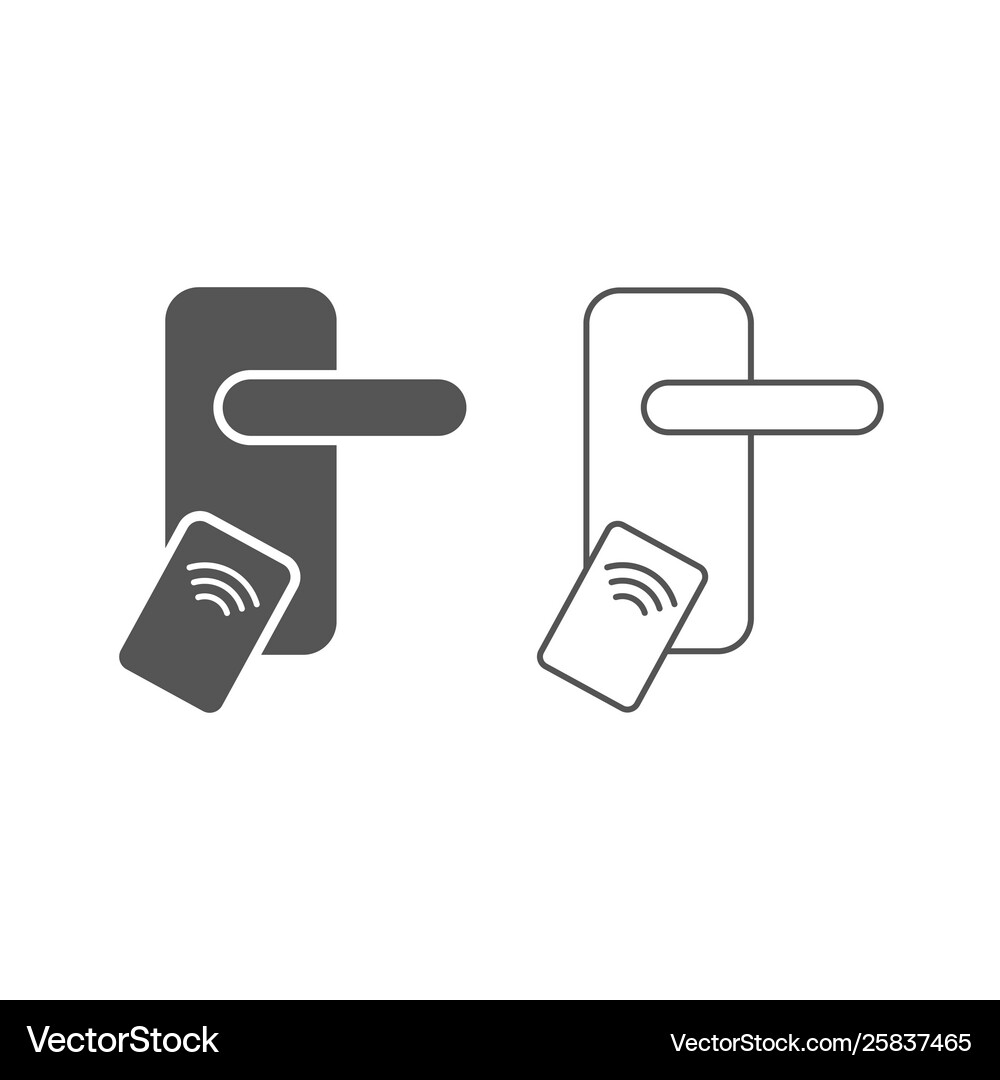 Smart lock system wireless door icon Royalty Free Vector