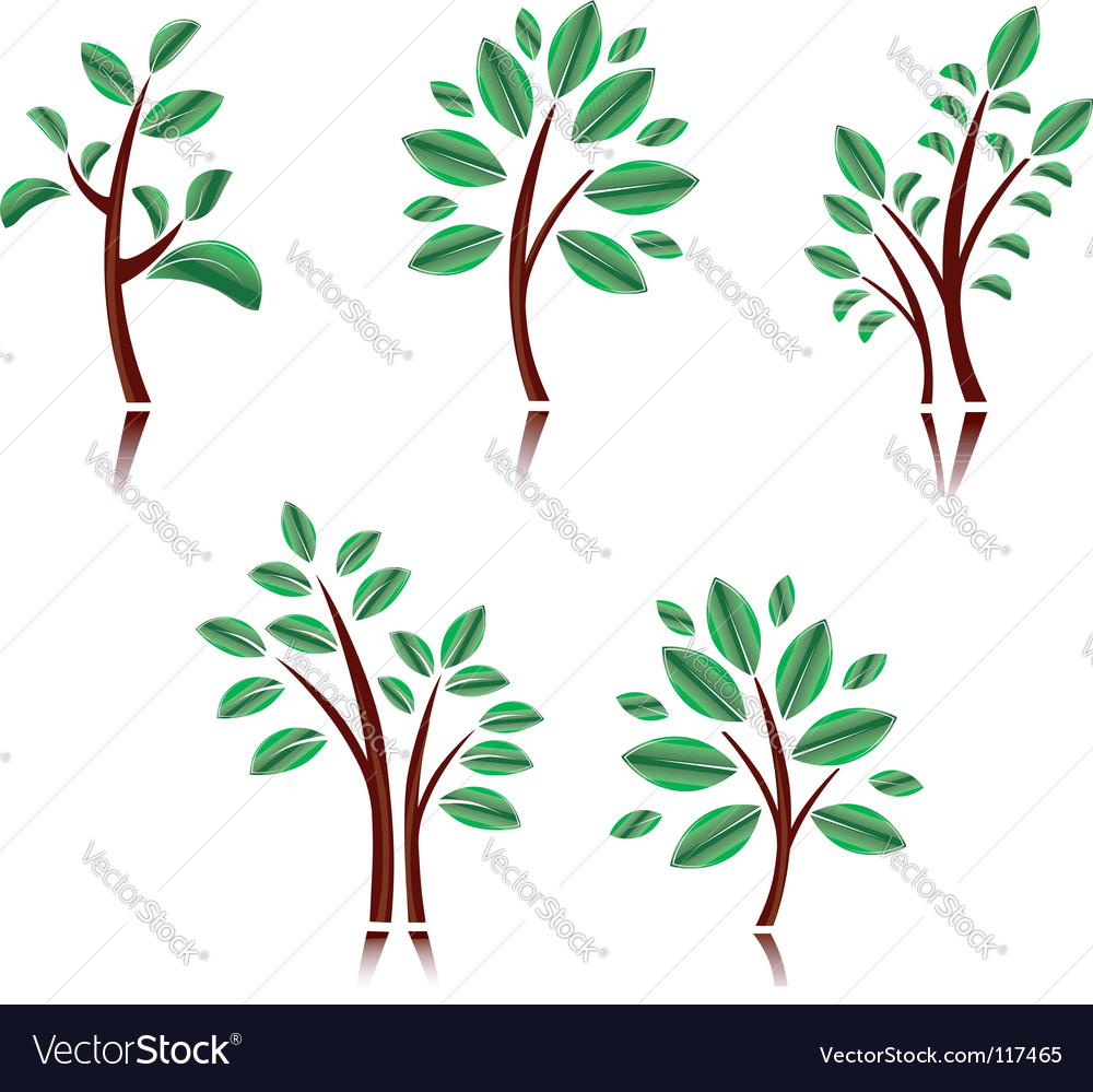 Tree symbols Royalty Free Vector Image - VectorStock