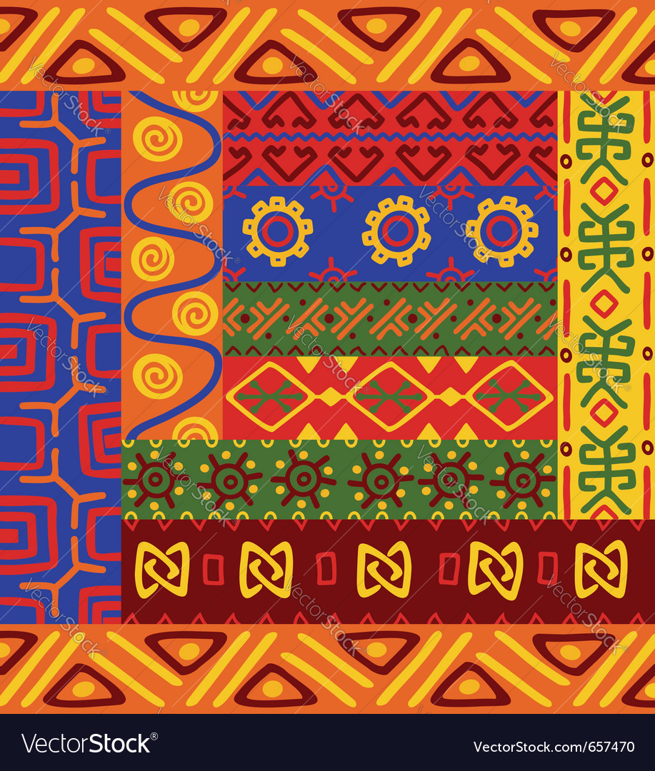 Abstract ethnic patterns Royalty Free Vector Image