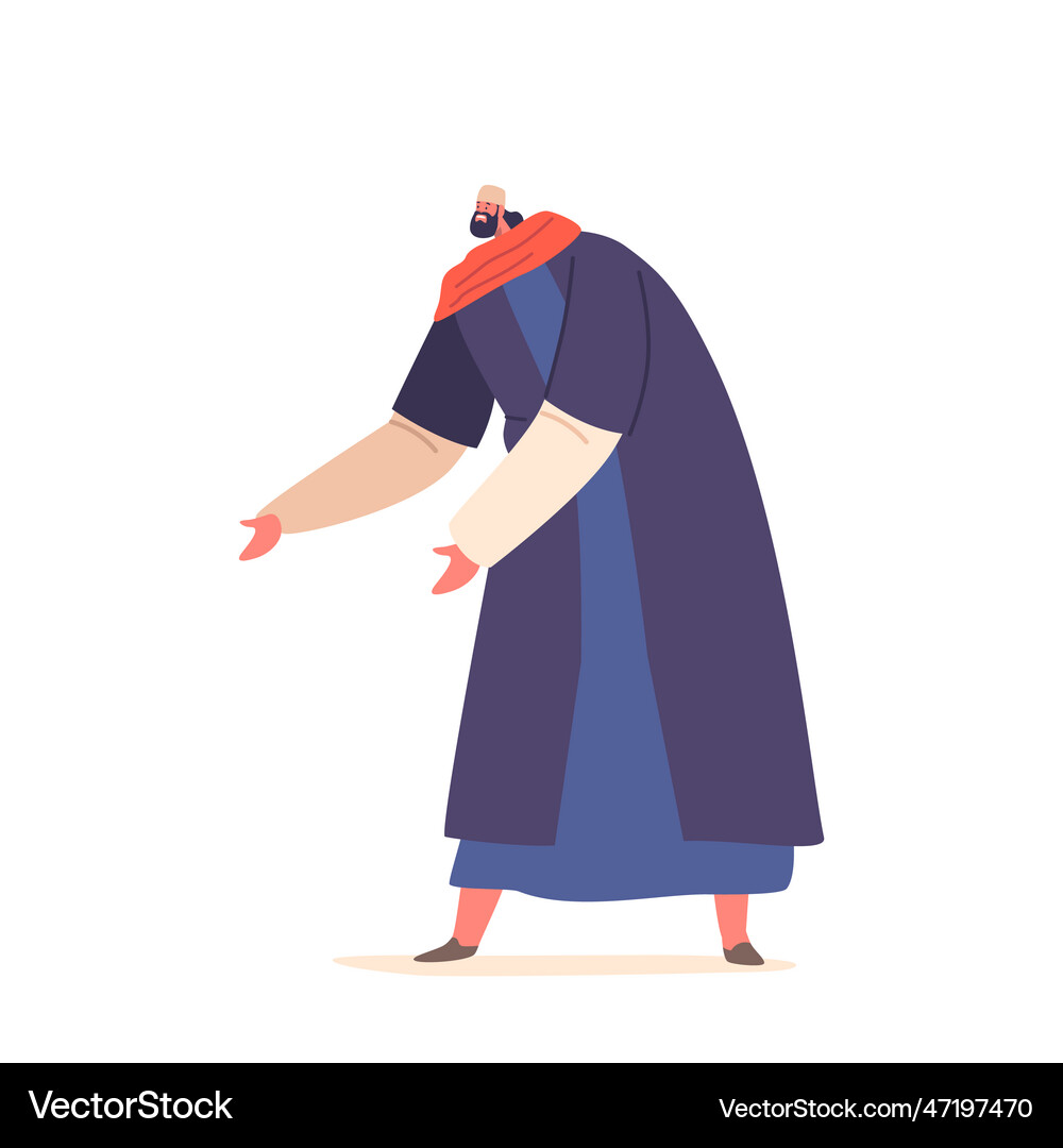 Ancient israelite man gesturing with with hands Vector Image