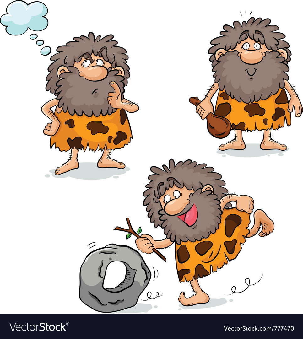 Cavemen Royalty Free Vector Image - VectorStock