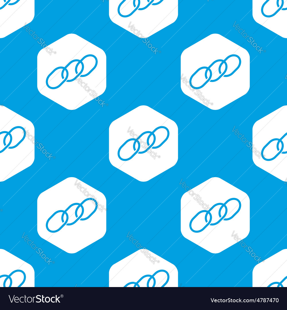 Chain hexagon pattern Royalty Free Vector Image