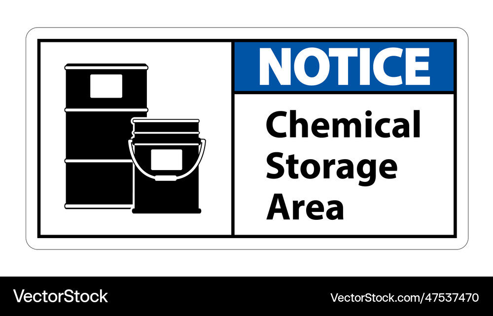 Chemical storage symbol sign isolate on white Vector Image