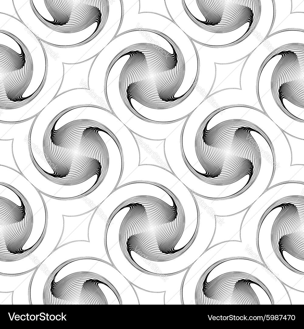 Design seamless monochrome twirl background Vector Image