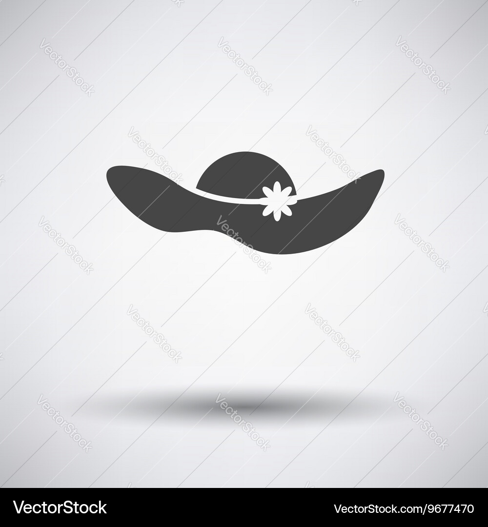 Elegant woman hat icon Royalty Free Vector Image