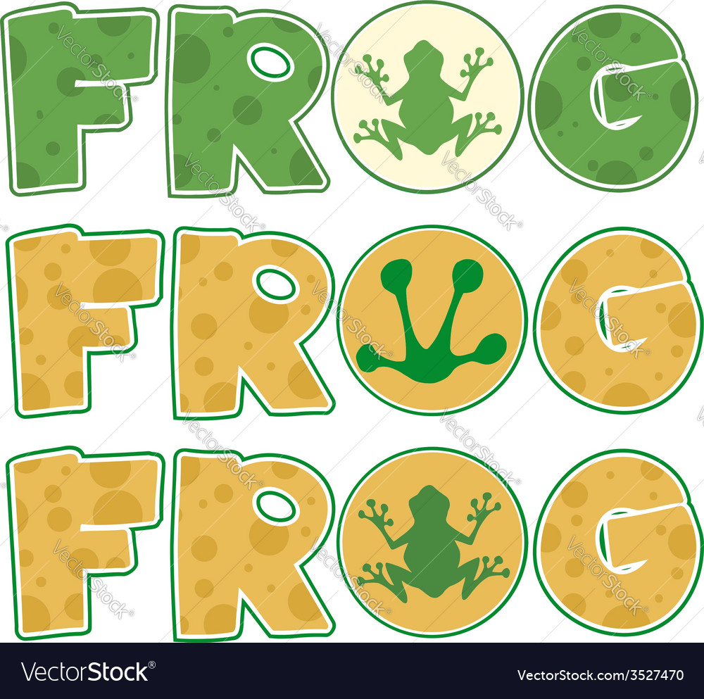 Frog design elements Royalty Free Vector Image