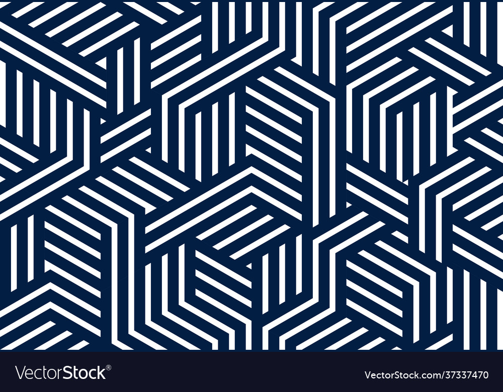 Geometric 3d seamless pattern with lined cubes Vector Image Geometric 3d seamless pattern with lined cubes Vector Image