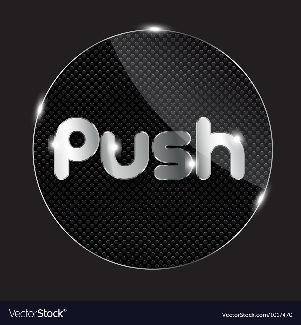 Glass button Royalty Free Vector Image - VectorStock