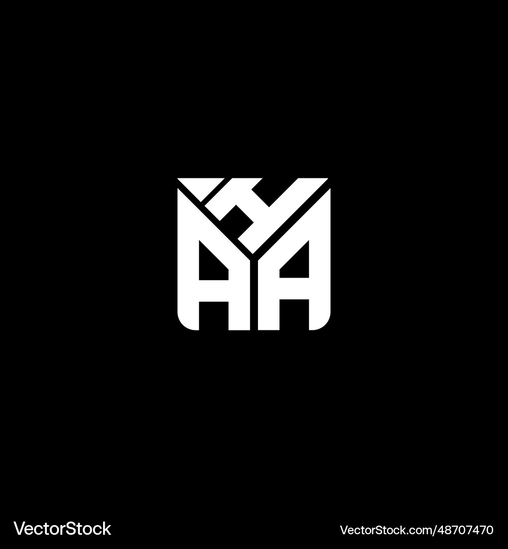 Haa letter logo design simple and modern Vector Image