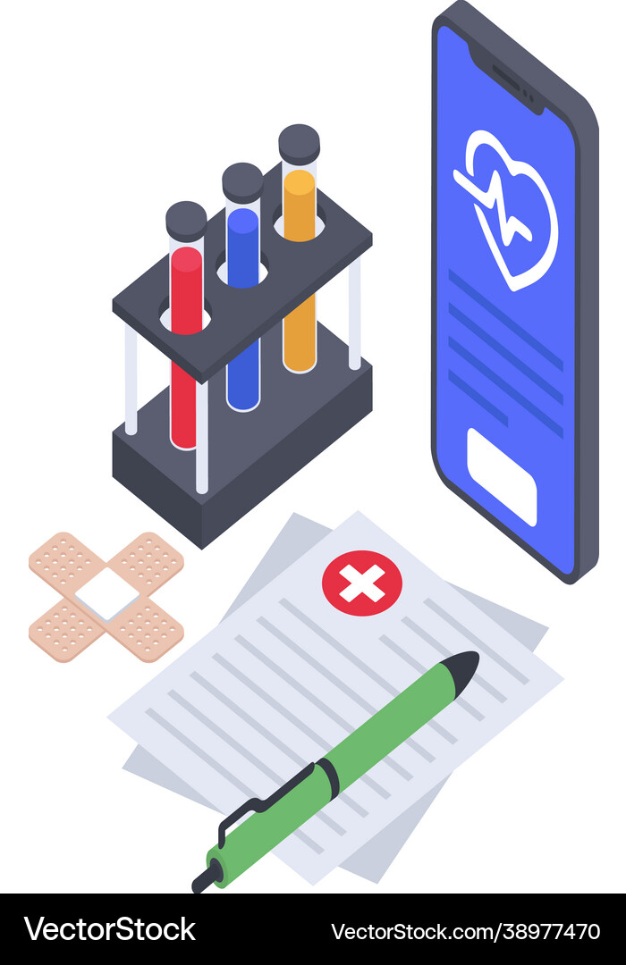 Online medical report Royalty Free Vector Image