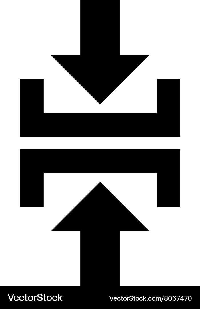 Press vertical direction flat icon Royalty Free Vector Image