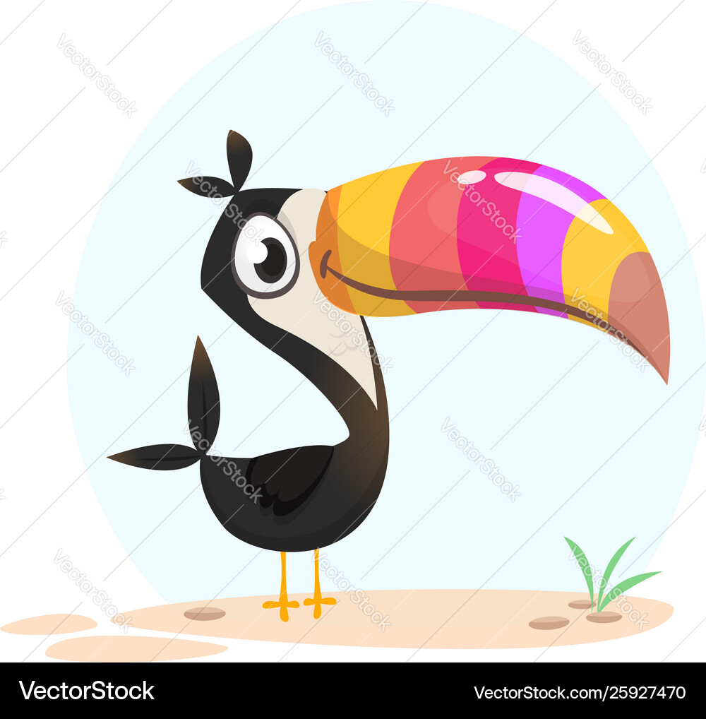 Toucan bird cartoon Royalty Free Vector Image - VectorStock