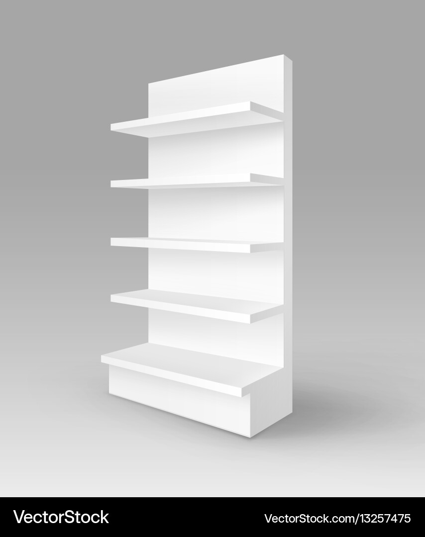 Blank empty exhibition trade stand shop rack Vector Image