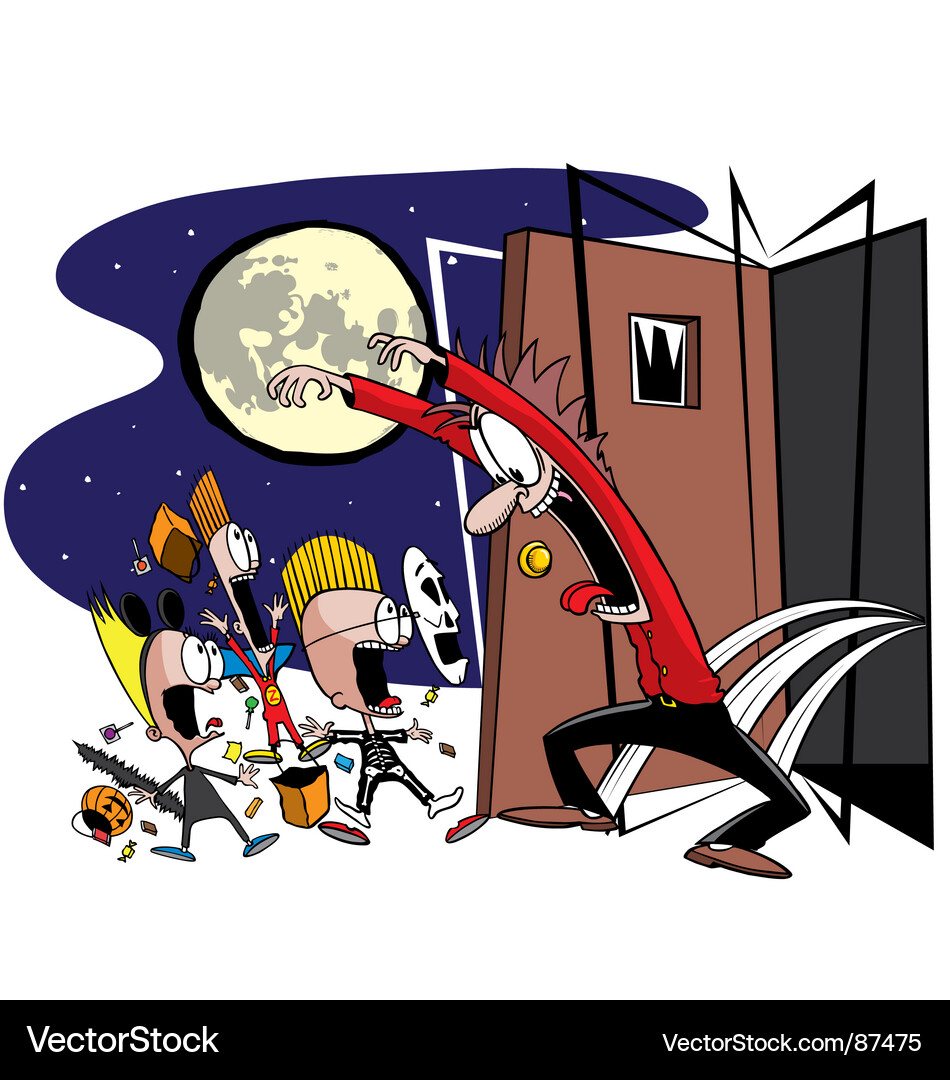 Cartoon trick or treats Royalty Free Vector Image