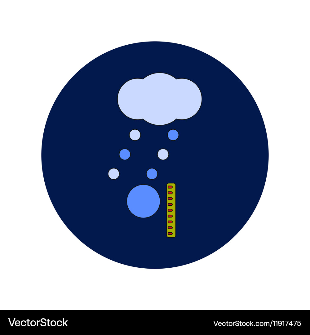In flat design of hail Royalty Free Vector Image