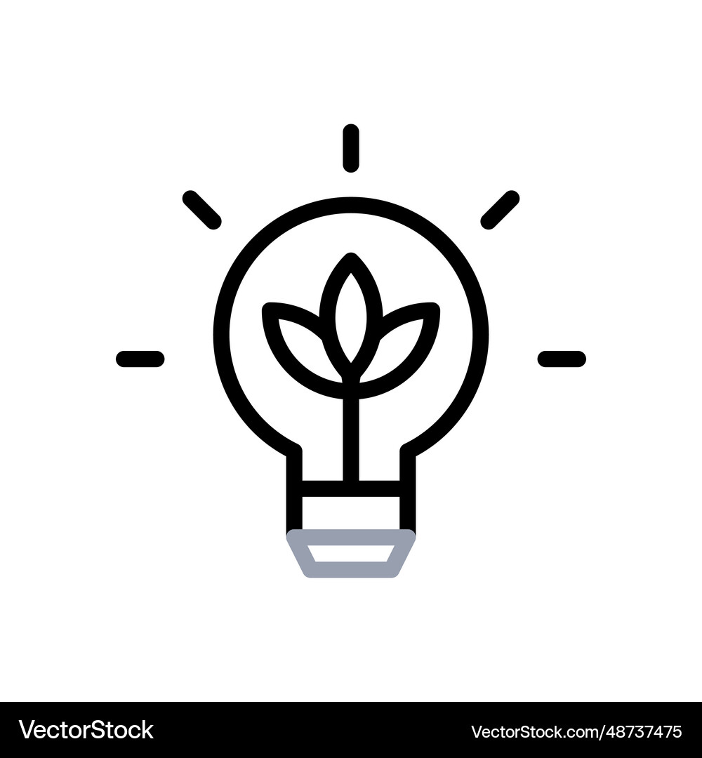 Lamp idea icon duocolor grey black business Vector Image