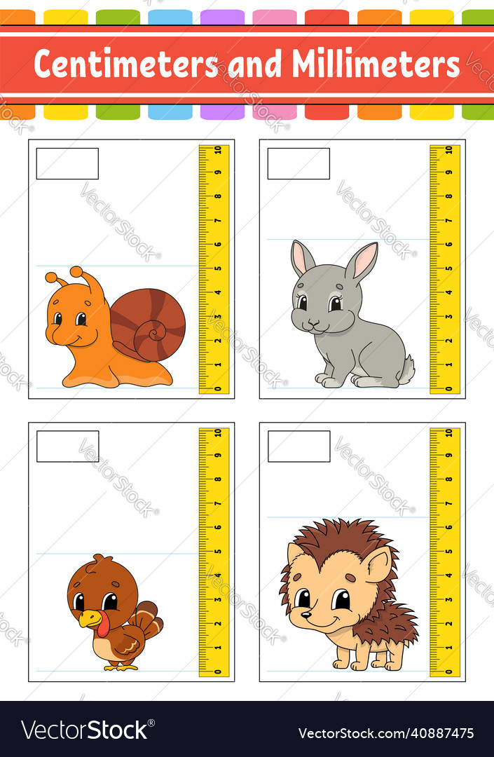 Measuring with Ruler - Centimeters & Millimeters