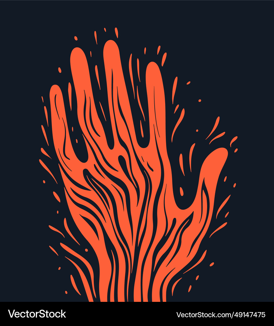 Palm artistic hand icon abstract art Royalty Free Vector