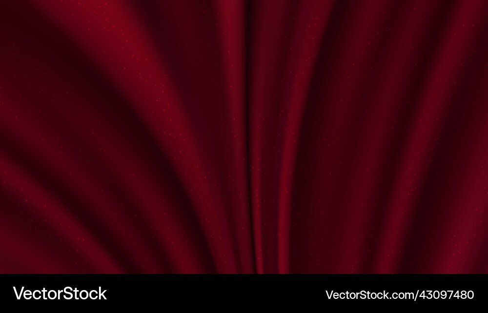 Abstract realistic red silky fabric crease Vector Image