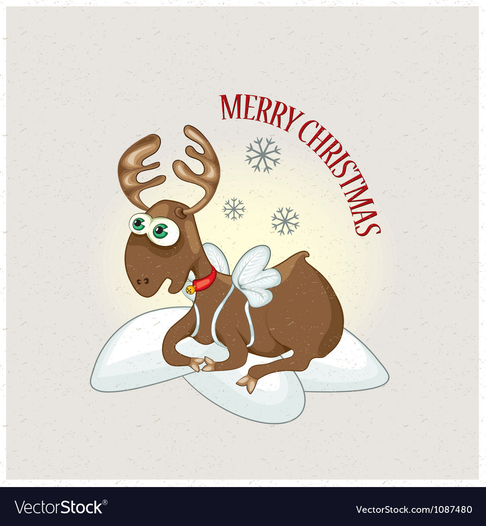 Christmas deer Royalty Free Vector Image - VectorStock