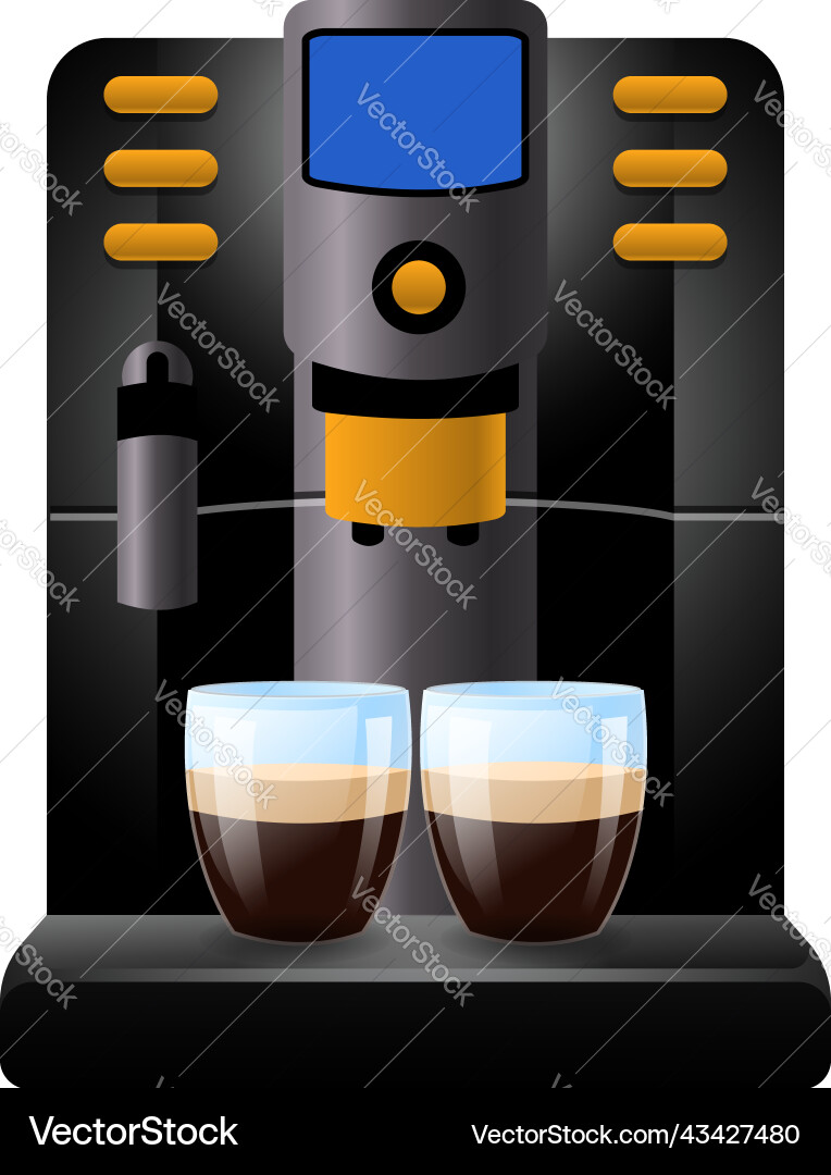 Drink machine icon cartoon espresso pot Royalty Free Vector