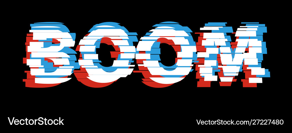 Glitch Comic Text Effect Royalty Free Vector Image