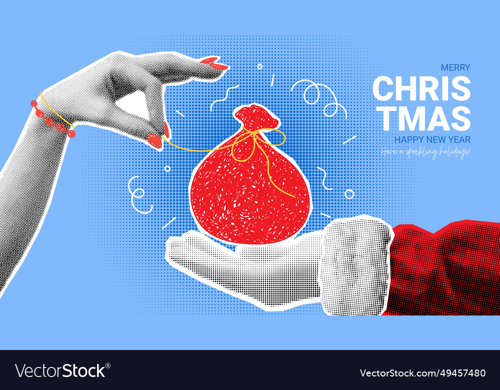 Holiday Christmas Banner Template Royalty Free Vector Image