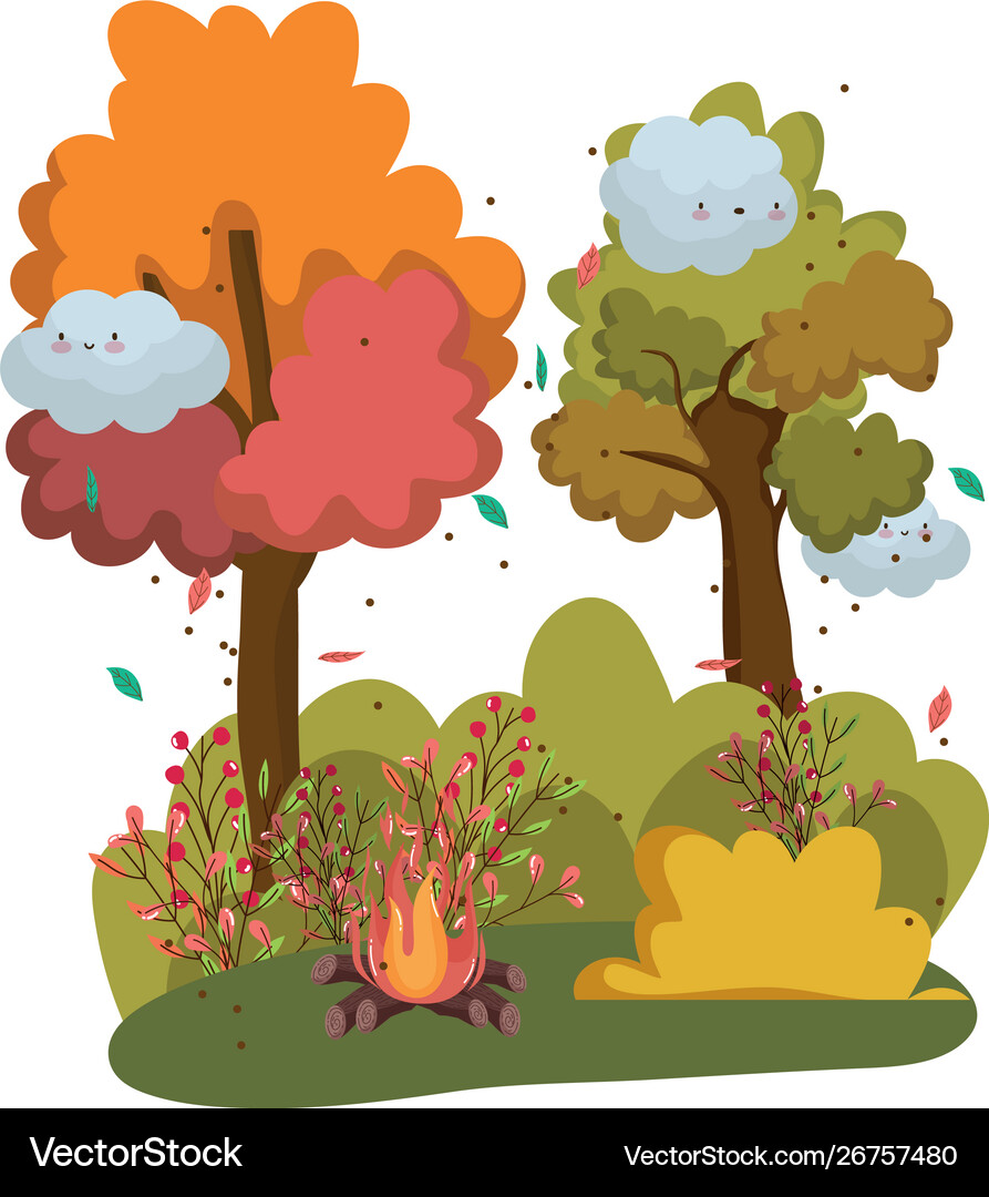 Isolated camp fire design Royalty Free Vector Image